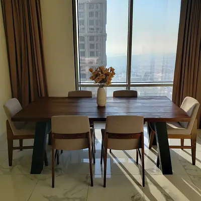 Classifieds: Solid Wood Dining Table with 6 Upholstered Chairs - Modern ...
