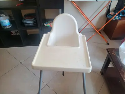 Classifieds: Simple White Plastic Baby High Chair with Tray | dubizzle ...