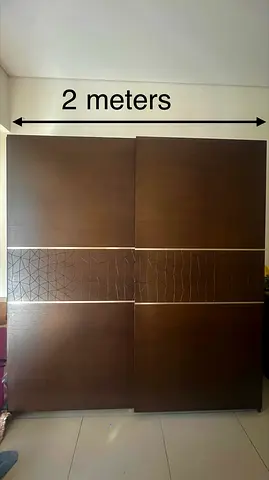 Classifieds: 2m Sliding Wardrobe with Dark Wood Finish - Excellent ...