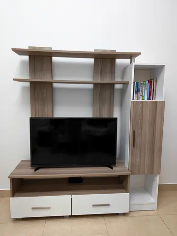 Classifieds: Wooden TV Entertainment Unit with Shelves and Storage ...