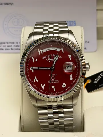 Classifieds: -style Stainless Steel Mens Wristwatch with Red Dial and ...