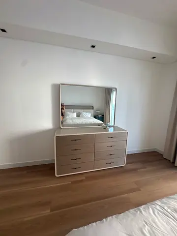Classifieds: Light wood 6-drawer dresser with mirror - good condition ...