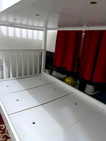 Classifieds: White Wooden Bunk Bed - Solid Frame, | dubizzle Abu Dhabi