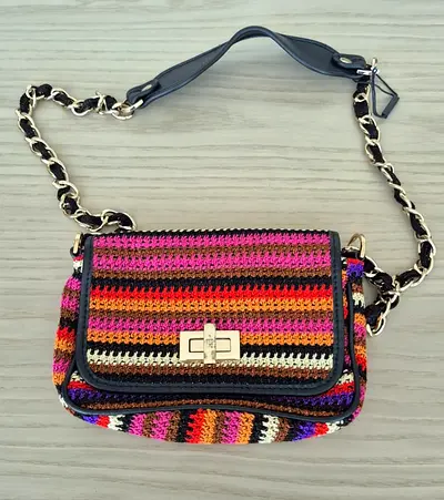Classifieds: Authentic Missoni Multicolor Crochet Knit Shoulder Bag ...
