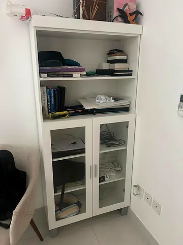 Classifieds: White Bookcase with Glass Doors | dubizzle Dubai