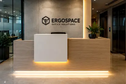 Classifieds: Wood Texture Reception Desk Dubai | Modern Reception ...