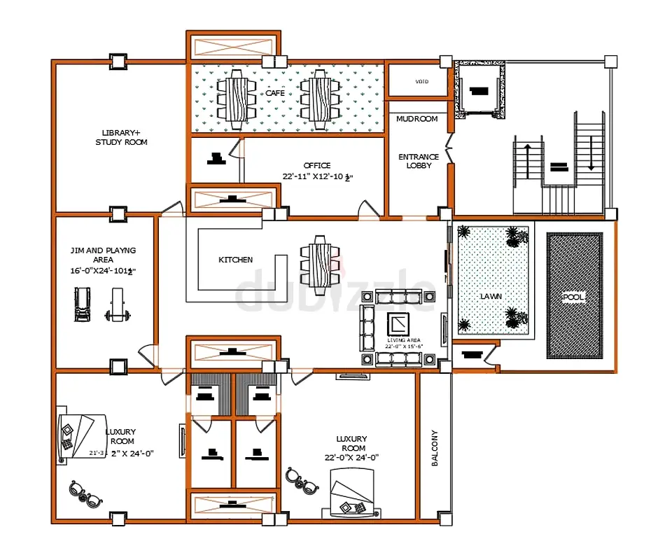 Community: I will draw 2d floor plan, furniture layout, section, and ...