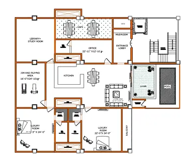 Community: I will draw 2d floor plan, furniture layout, section, and ...