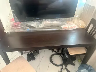 Classifieds: Dark wood rectangular dining table (seats 6) - good ...