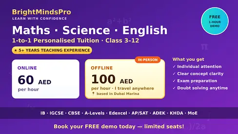 Community: FREE Demo| 60 AED/Session |1-to-1 Maths Class(6-12) • IB ...