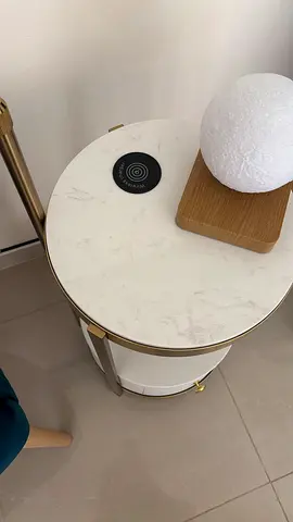 Classifieds: Round Marble-Top Side Table with Wireless Charger ...