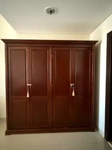 Classifieds: Solid Wood 3-Door Wardrobe with Shelves and Hanging Rail ...