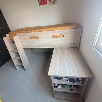 Classifieds: Loft Bed with spring mattress very thick with Desk ...