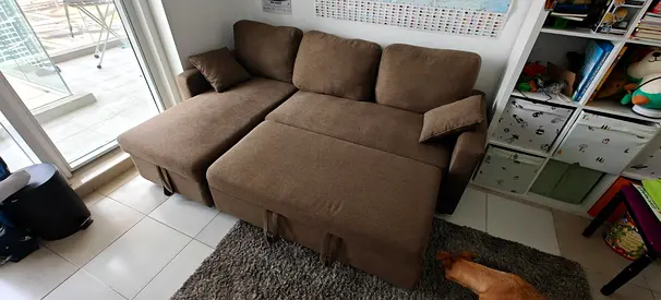 Classifieds: Brown fold-out sofa sleeper for two | dubizzle Dubai