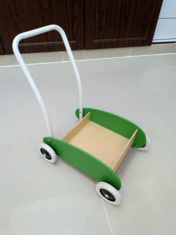 Classifieds: Wooden Baby Walker Push Cart - Green, Lightweight and ...