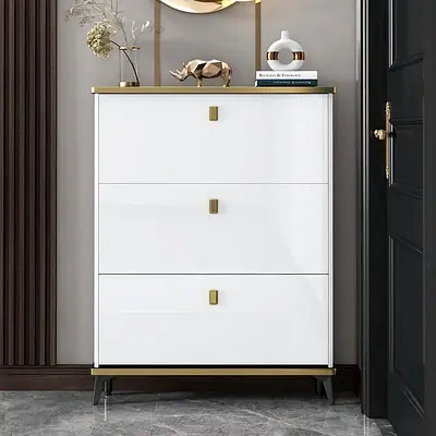 Classifieds: Modern White and Gold Cabinet with Three Drawers ...