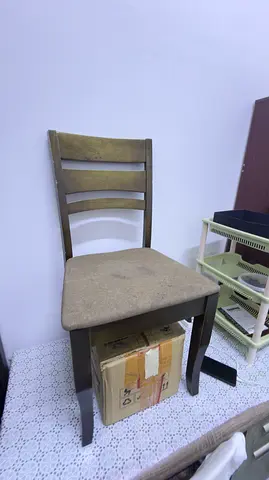 Classifieds: Wooden dining chair one pcs - brown two door almirah ...