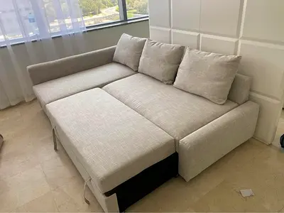 Classifieds: ikea Light Beige L-Shaped Sofa Bed - Good Condition ...
