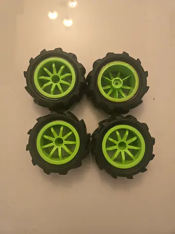 Classifieds: Set of 4 Green Plastic RC Car Wheels/Tires (Used ...