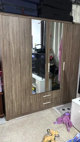 Classifieds: 4 Door Wooden Wardrobe with Mirror and Drawers pick up ...