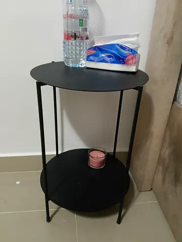 Classifieds: Simple Black 2-Tier Round Side Table | dubizzle Sharjah