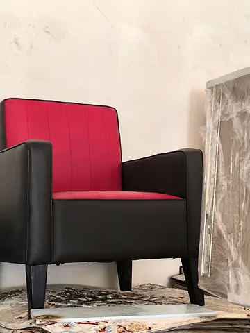 Classifieds: Single Modern Black Red Armchair - Good Condition ...