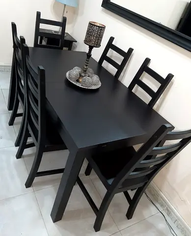 Classifieds: Solid wood Extendable dining table with chairs IKEA ...