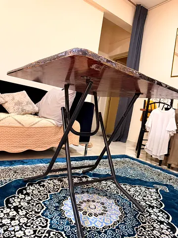 Classifieds: Solid Wood Folding Dining Table with Metal Legs - Good ...