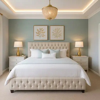 Classifieds: Tufted Upholstered Queen Size Bed Set | dubizzle Sharjah
