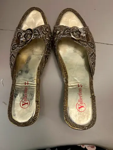 Classifieds: Fancy Golden Shoes 39/40size | dubizzle Abu Dhabi