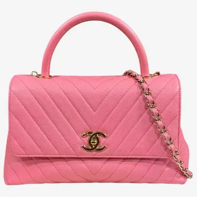 Classifieds: Chanel Coco Handle Pink Caviar Leather Shoulder Bag ...