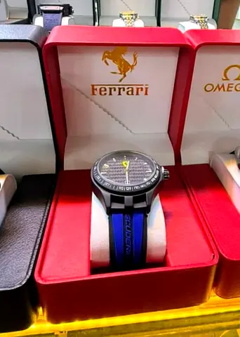 Classifieds: Ferrari-branded mens sport watch with blue silicone strap ...