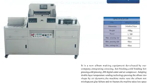 Classifieds: new Album Making / Book Binding Machine - Complete ...