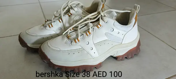 Classifieds: Bershka white chunky sneakers, size 38, lightly used ...
