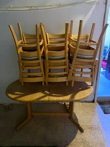 Classifieds: Solid Wood Round Dining Table with 8 Matching Chairs ...