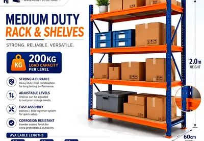 Classifieds: Medium Duty Industrial Rack Shelving Unit - 200kg per ...