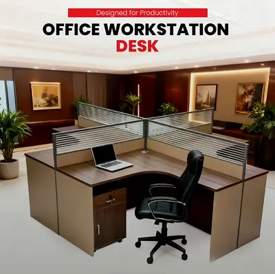 Classifieds: 4-Way Office Workstation Desk | dubizzle Dubai