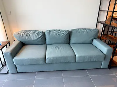 Classifieds: Light blue three-seater IKEA Barslov sofa bed - good ...
