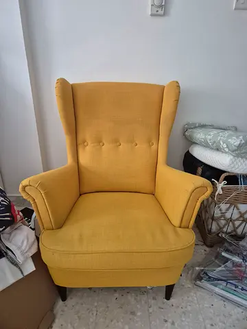 Classifieds: IKEA STRANDMON Wing Chair - Tibbleby Yellow | dubizzle Abu ...