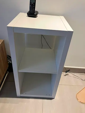 Classifieds: Simple white 2-book shelf/side table - good condition ...