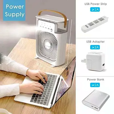 Classifieds: Portable USB Rechargeable Desk Fan with LED Light ...