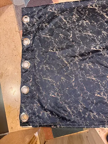 Classifieds: Pair of black marble-pattern eyelet curtains - good ...