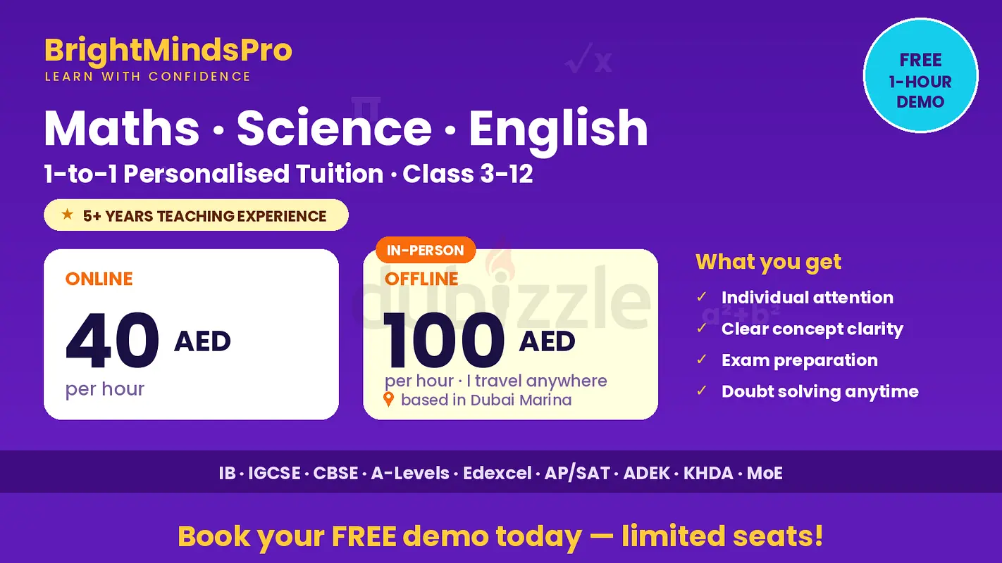 Community: FREE Demo| 40 AED/Session |1-to-1 Maths Class(6-12) • IB ...