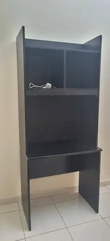 Classifieds: Black wooden shelving unit / computer table / study table ...
